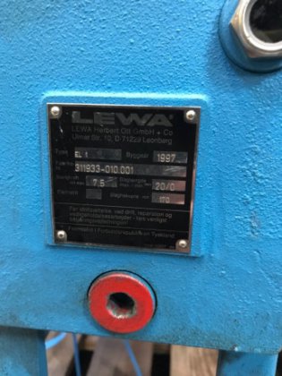 LEWA EL1 pump with FLOWGUARD pulsation damper in Hobro, Denmark