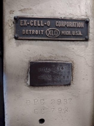 10" X 48" EXCELLO #74 POWERED LAPPER CENTER LAP in Holland, OH, USA