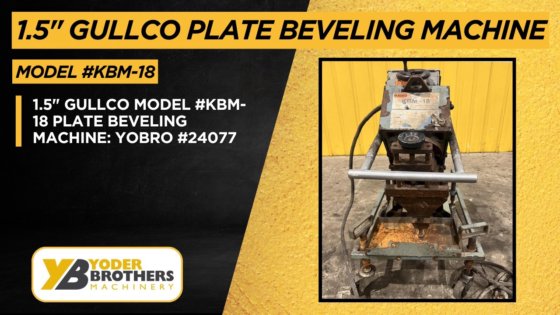 GULLCO #KBM-18 PLATE BEVELING MACHINE in Holland, OH, USA