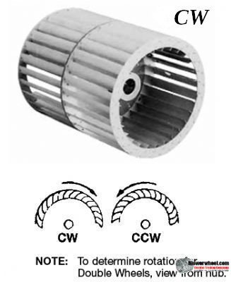 Single Inlet Aluminum Blower Wheel 7-1/2" Diameter 4-1/8" Width 1/2 ...