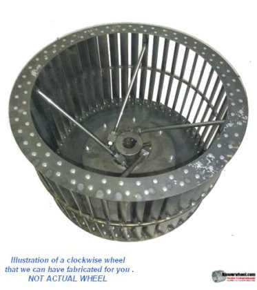 Single Inlet Steel Blower Wheel 12-3/8" Diameter 7-1/2" Width 1" Bore ...