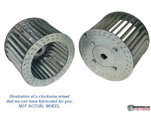 Single Inlet Steel Blower Wheel 7-1/2" Diameter 4-1/8" Width 1/2" Bore ...