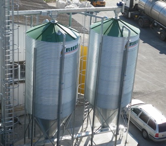 Riela Feed silos in Ivano-Frankove, Ukraine