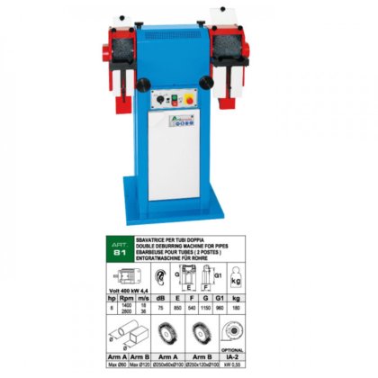 ACETI DOUBLE SANDER ART 81 FOR PIPES AND PROFILES WITH METAL WIRE BRUSH ...