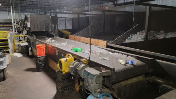 2010 GREEN MACHINE SL-36-21 recycling conveyor in Whitney Point, NY, USA