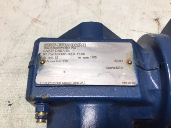 Sew-Eurodrive left angle gear drive SAF37 DRS71S4 in Fleetwood, PA, USA