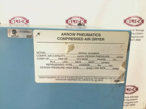 Arrow Pneumatics Compressed Air Dryer 120V in Fleetwood, PA, USA