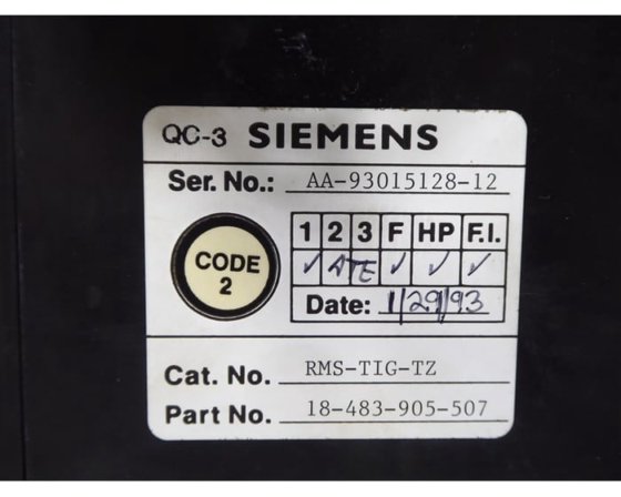 Siemens RMS-TIG-TZ Static Trip III Solid State Programmer 5000A max in ...