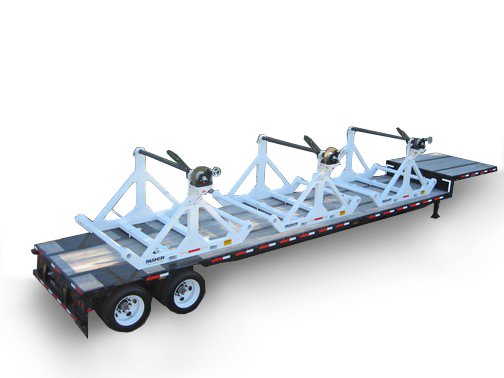 DOONAN 3-Reel ASHER Cable Stand Trailer with Tensioning Brakes in Los ...