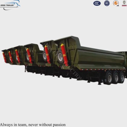 80 Tons Transport Stone Three Axles Tipper Tractor Trailer in Shandong ...