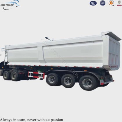 80 Tons Transport Stone Three Axles Tipper Tractor Trailer in Shandong ...