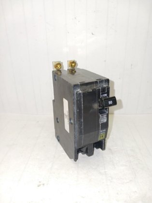 NEW SQUARE D 50 AMP CIRCUIT BREAKER 2 POLE 120/240 VAC BOLT ON 22 KA ...