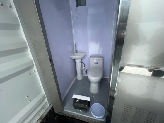 Portable toilet W110 in Nisku, Alberta, Canada