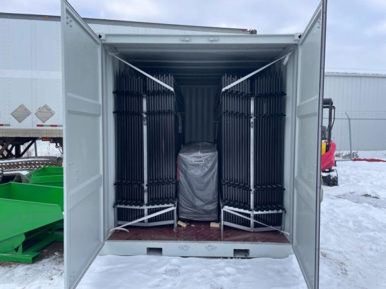 Portable toilet W110 in Nisku, Alberta, Canada