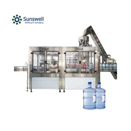 Automatic big bucket 5liter water bottle filling line in Suzhou, China