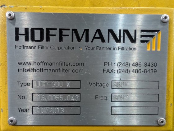 2013 HOFFMAN MODEL UBF-300 K FILTER MACHINE in Detroit, MI