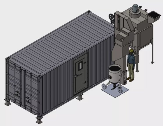Sandblasting Room, Sand Blast Room, Container Sand Blast Room in ...