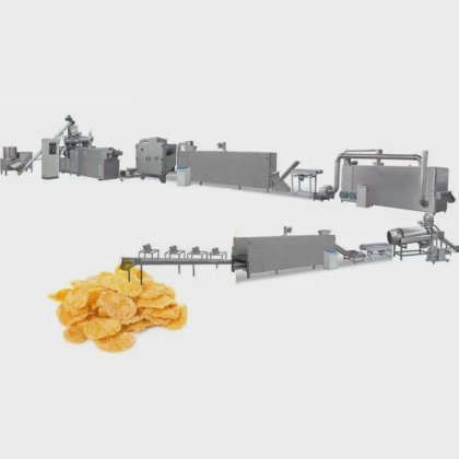 Automatic Breakfast Cereal Production Line Breakfast Cereal Corn Flakes ...