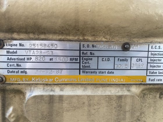 2000 Cummins VTA28-G3 755 kVA in Veen, Netherlands