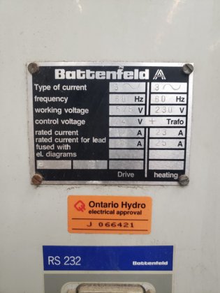 1994 BATTENFELD BA 600/200 CDC in British Columbia, Canada