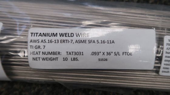 Titanium Welding Wire Rod in British Columbia, Canada