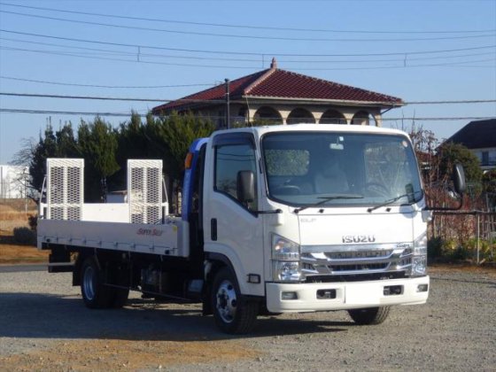 TRG-NPR85AN, Isuzu Elf, compact vehicle, heavy equipment carrier ...