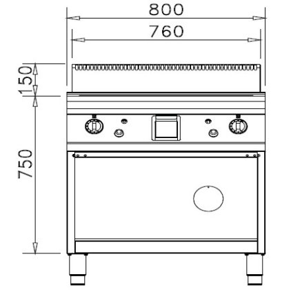 AMBACH 8GPUBO/80 - Gas Solid Top Range on Lower Section Open in Dubai ...
