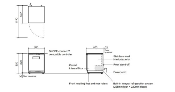 SKOPE RF6.UBF.1.SD - Single Solid Door Under Bench Freezer in Dubai ...