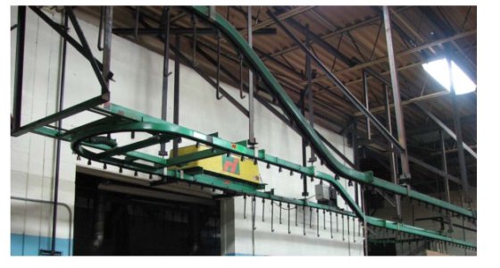 Rapidflex 3″ Enclosed Track Overhead Conveyor System in Berlin, WI, USA