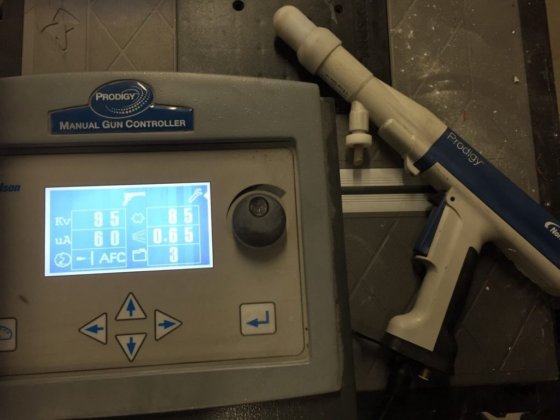 Nordson Prodigy Quick Color Change 2-Gun Manual Powder Coating System ...