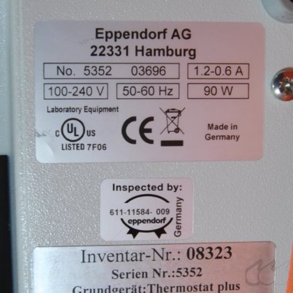 Eppendorf ThermoStat plus 5352 with block for 1.5mL tubes in Minden ...