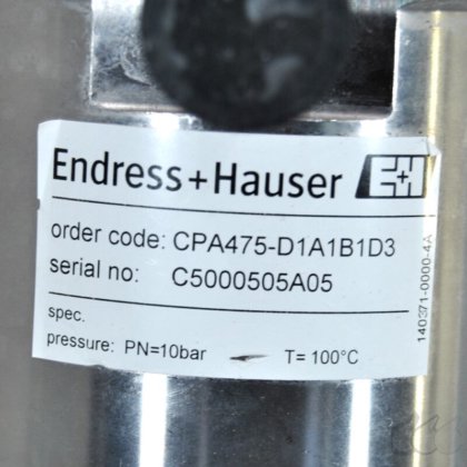 Retractable assembly for pH/ORP measurement Endress+Hauser Cleanfit ...