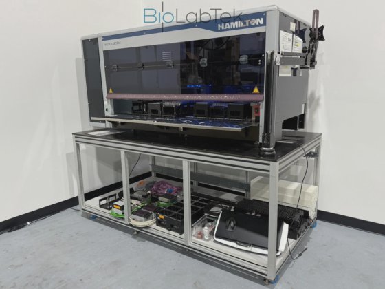 Hamilton Microlab STAR 8span pipetting system with 96 head iswap autoloader in Nixa, MO, USA