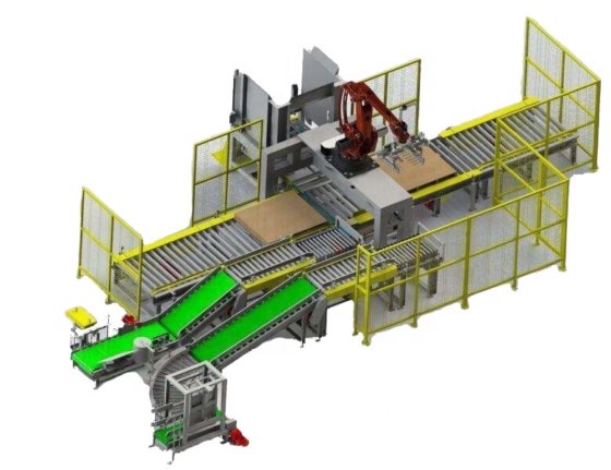 robotic packing line palletizer stack robot gripper robot arm system in ...