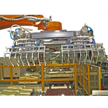robot palletizer double bag gripper robot gripping EOAT pneumatic ...