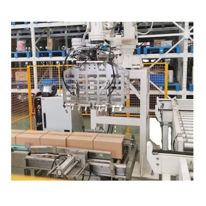 box robot palletizer stacking EOAT gripper robot pneumatic clamper claw ...