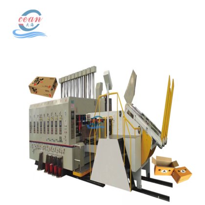 Full hydraulic semi automatic paper feeding machine cardboard box sheet ...
