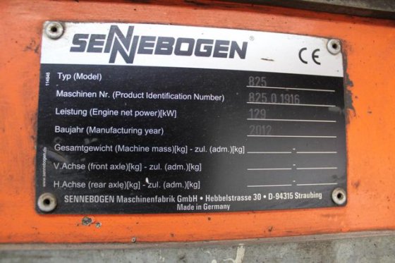 2012 Sennebogen 825 - Material handler - Magnet system no.: 916 in ...