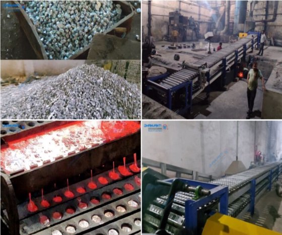 Aluminium Cube Casting Conveyor in Singapore