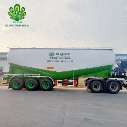Dry bulk cement silo tank trailer powder material tanker semi truck ...
