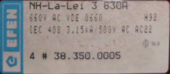 NH fuse switch disconnectors from Efen - 4 # 38.350.0005 7262 in ...