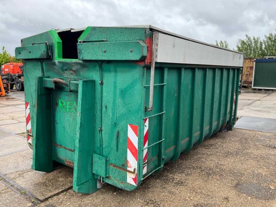 Hook lift container with environmental flaps multi-cap disposal ...