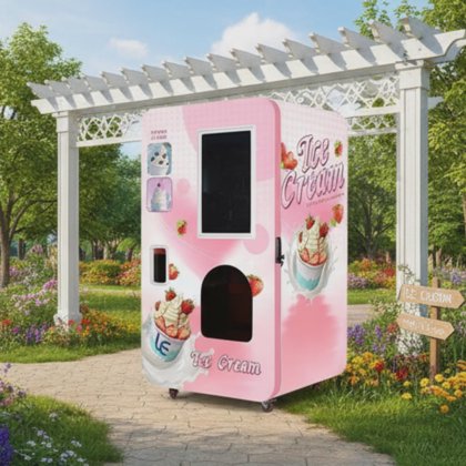 Deluxe Chinese Origin Ice Cream Vending Machine for Instant Snacks in ...