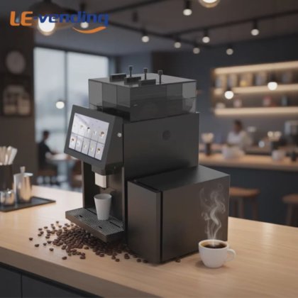 Le330A Deluxe Double Hopper Commercial Coffee Machine with 14-Inch ...