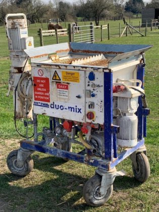 M Tech Duo Mix Plastering Machine Plaster Render Screed 415v in ...