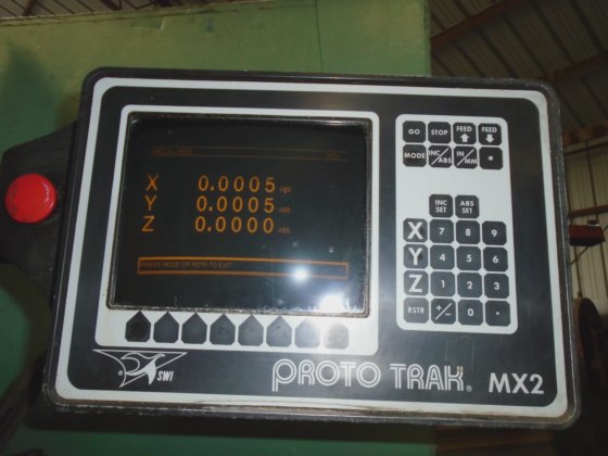 Prototrak CNC ACER KNEE MILLING MACHINE W/ SWI PROTOTRAK AGE 2 CONTROL ...