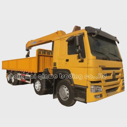 XCMC SQ12SK3Q telescopic lattice boom crane self loading in Shanghai ...