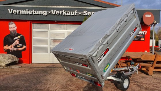 MAGIC rear tipper with steel floor, V-drawbar & 4-removable 85cm drop ...