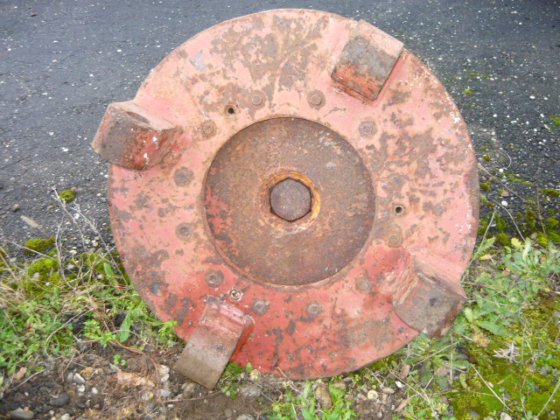 Continuous flight augers Driving- / adapter plate for rotary head in ...