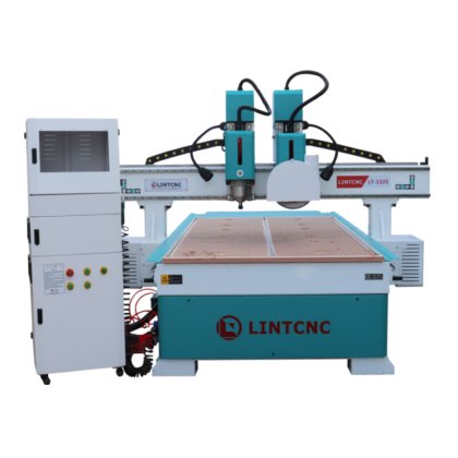 1325 2 spindle heads wood CNC Router with 3.0kw water cooling spindle ...